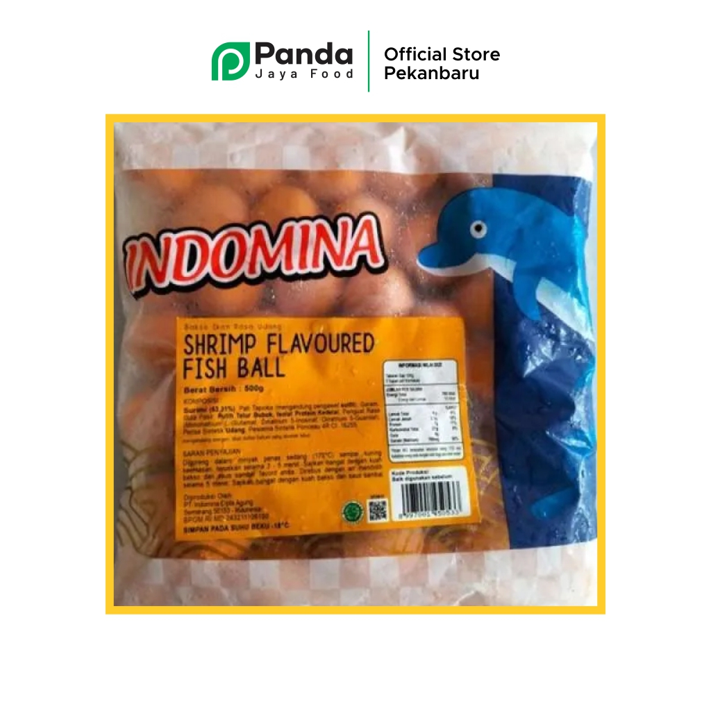 Indomina Shrimp Flavoured Fish Ball 500 Gram - Panda Jaya Food